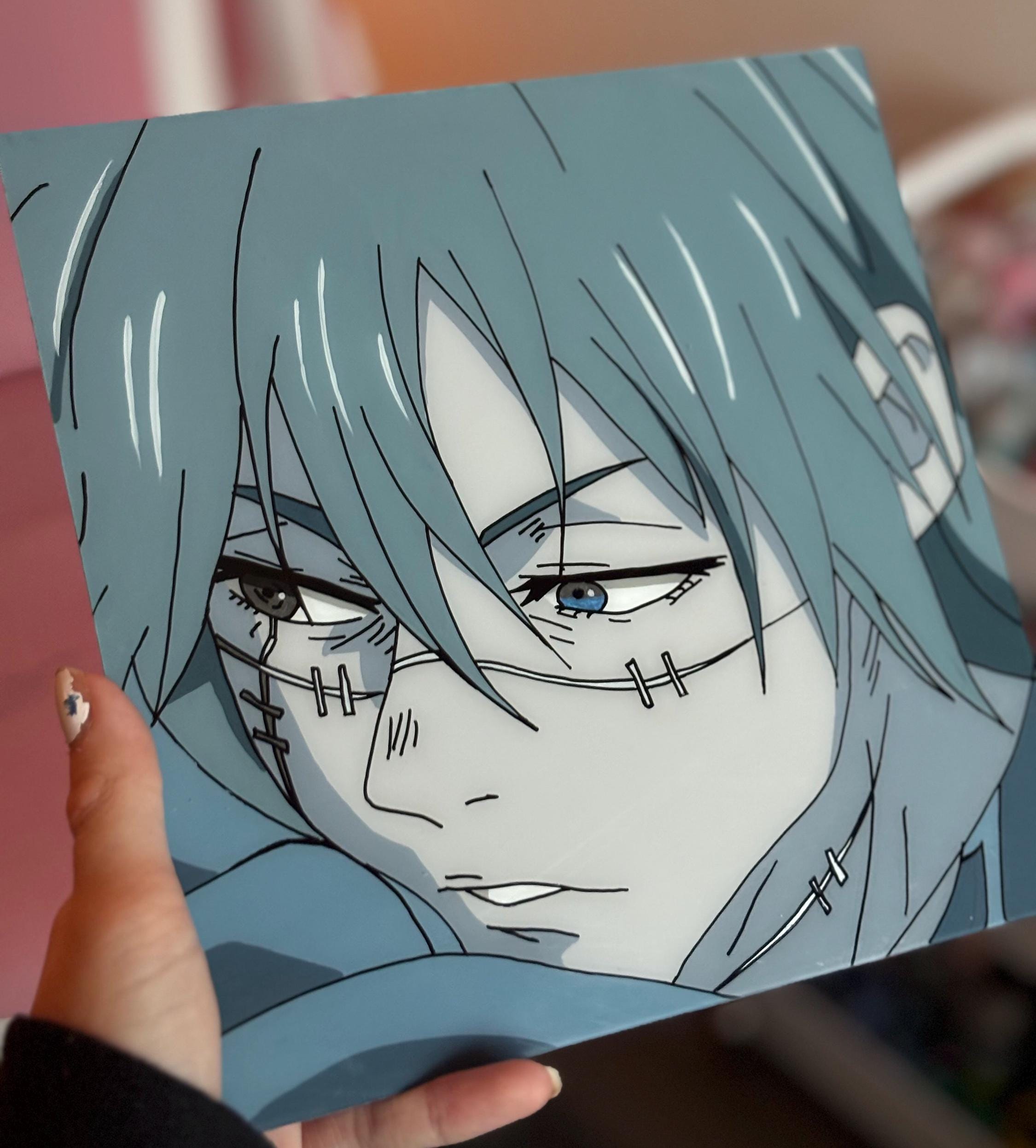 Mahito 8 X 8 JJK Anime Glass Painting - Etsy