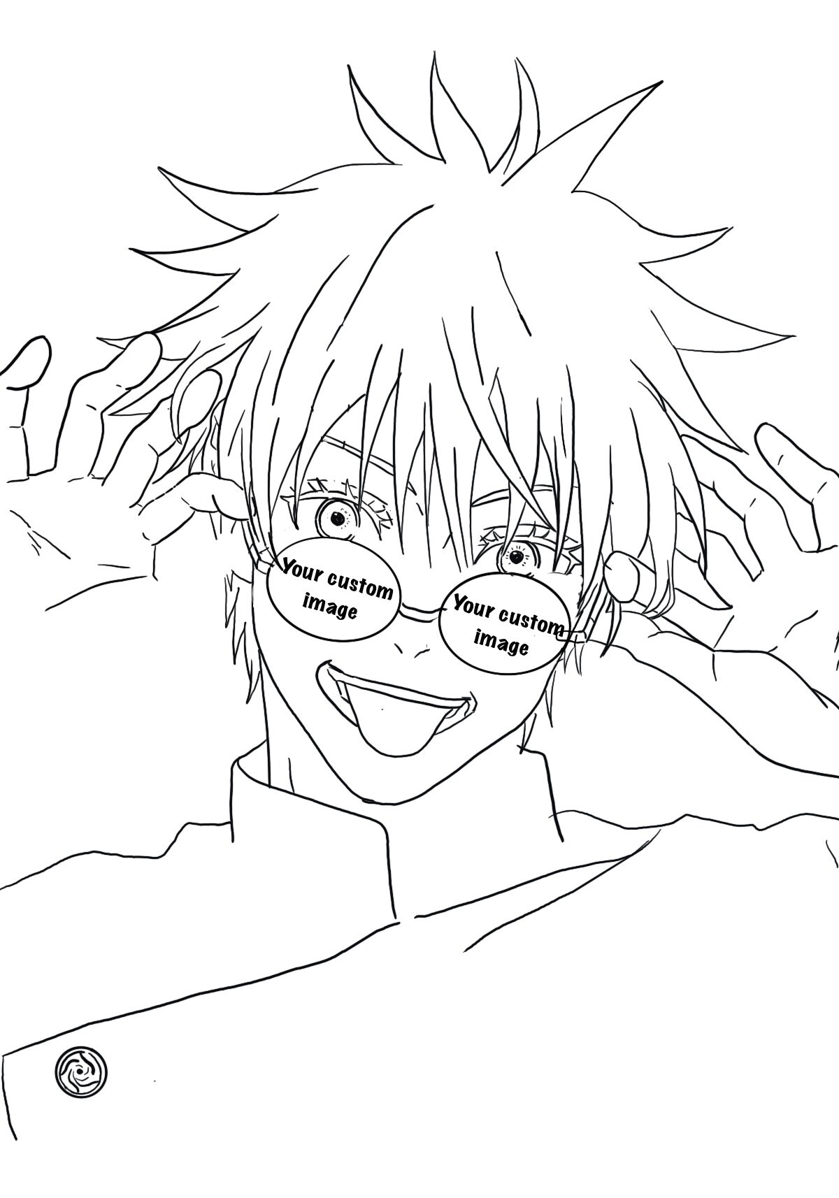 CUSTOM Gojo Satoru 8x10 JJK Anime Glass Painting - Etsy