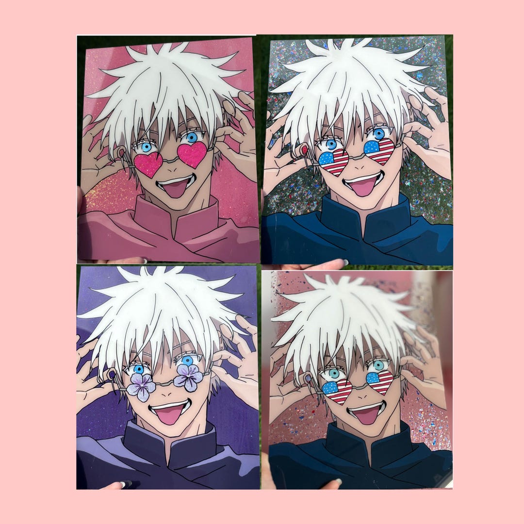 Gojo Satoru JJK Anime Glass Paintings ALL AVAILABLE - Etsy Canada