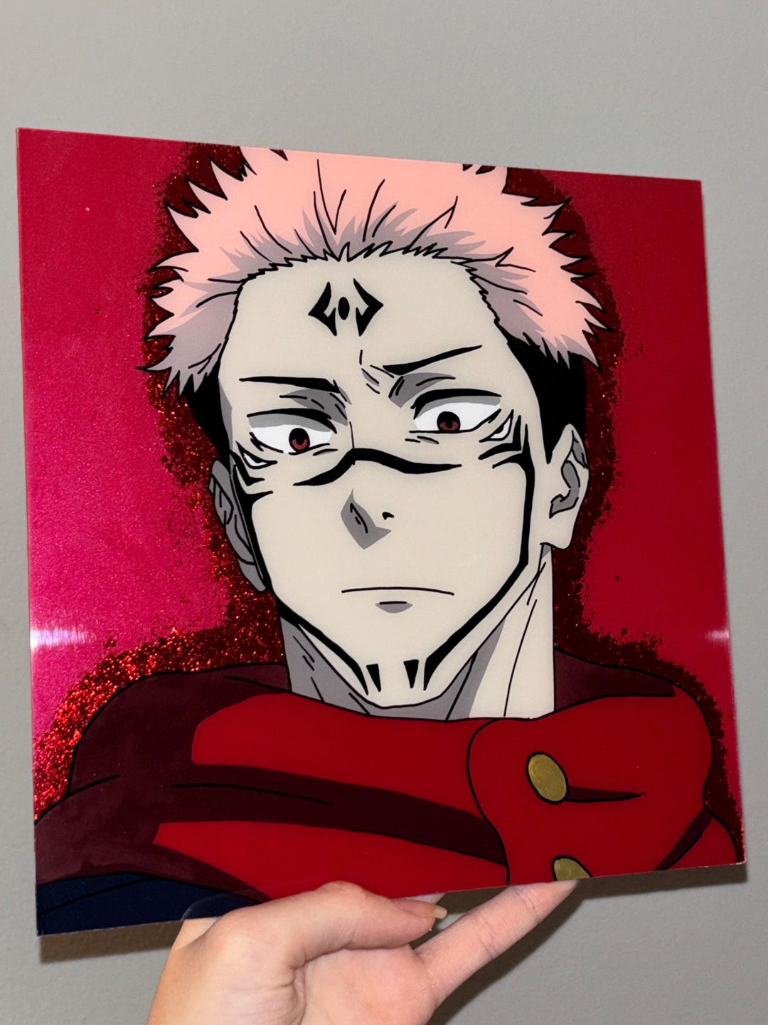 Sukuna 8 X 8 JJK Anime Glass Painting more Photos to Be Taken Tomorrow ...