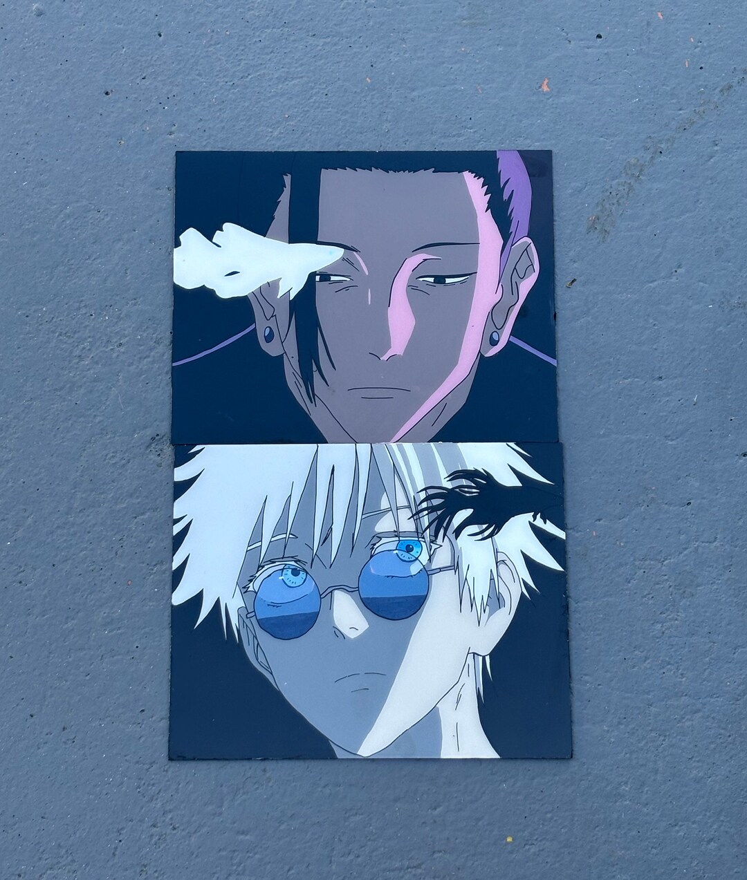 Gojo Satoru Geto Suguru Duo 8x10 /Satosugu/ /JJK/ Pintura de vidrio ...