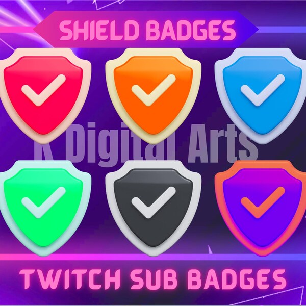 3d Shield Sub Badges - Etsy