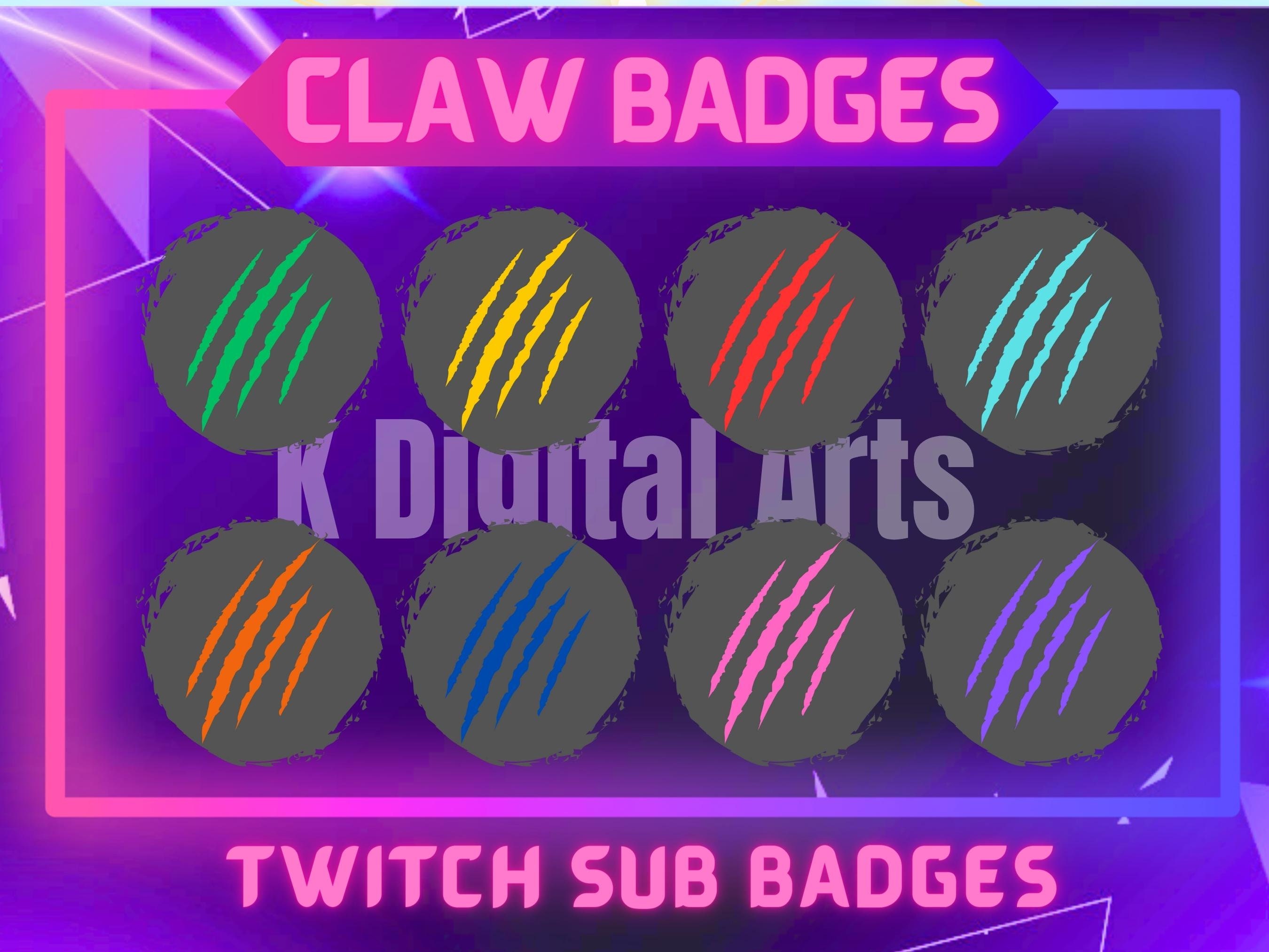 Claw Twitch Badges Bit Badges Channel Points Discord Badges Youtube ...