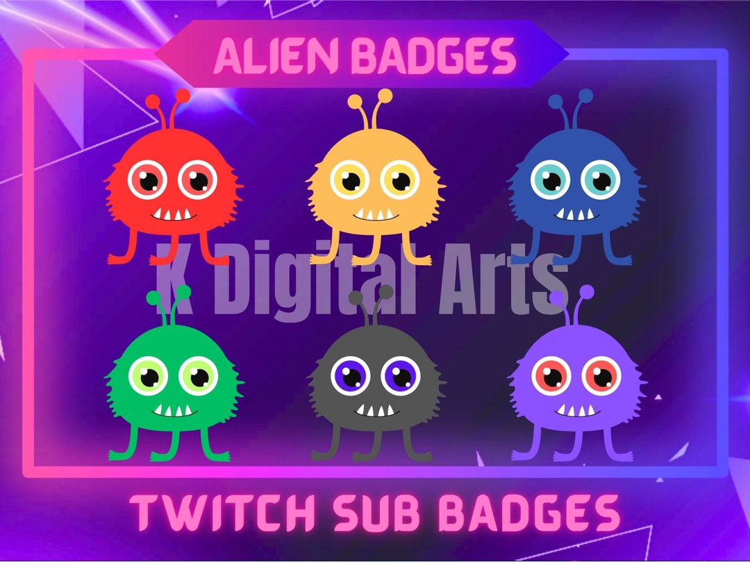 Twitch Alien Sub Badges / Bit Badges / Streamer Graphics / Discord ...