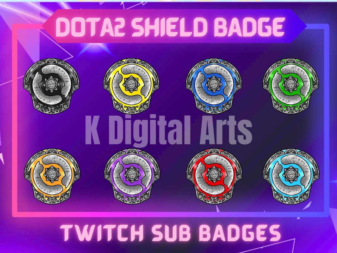 Shield Badges of Dota 2 Game Twitch Sub Badges Dota 2 - Etsy
