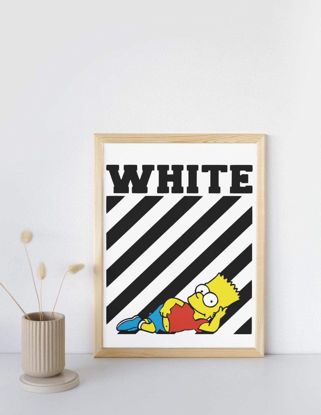 Off White Simpsons Digital Wall Art Print, Simpson Home Decor, Simpson ...