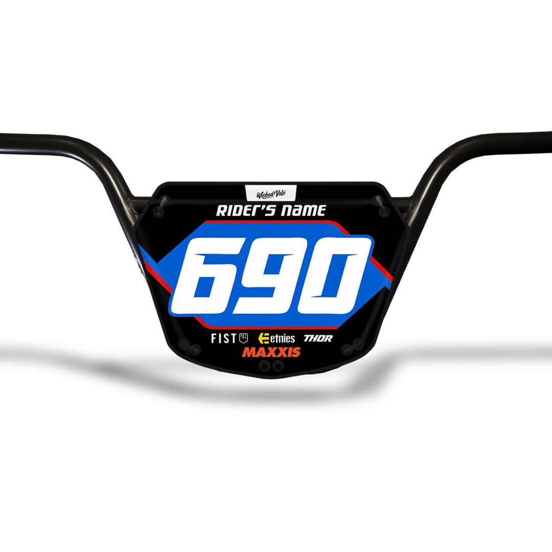 Racing BMX Plastic Number Plate With Personalized Name & Number License ...