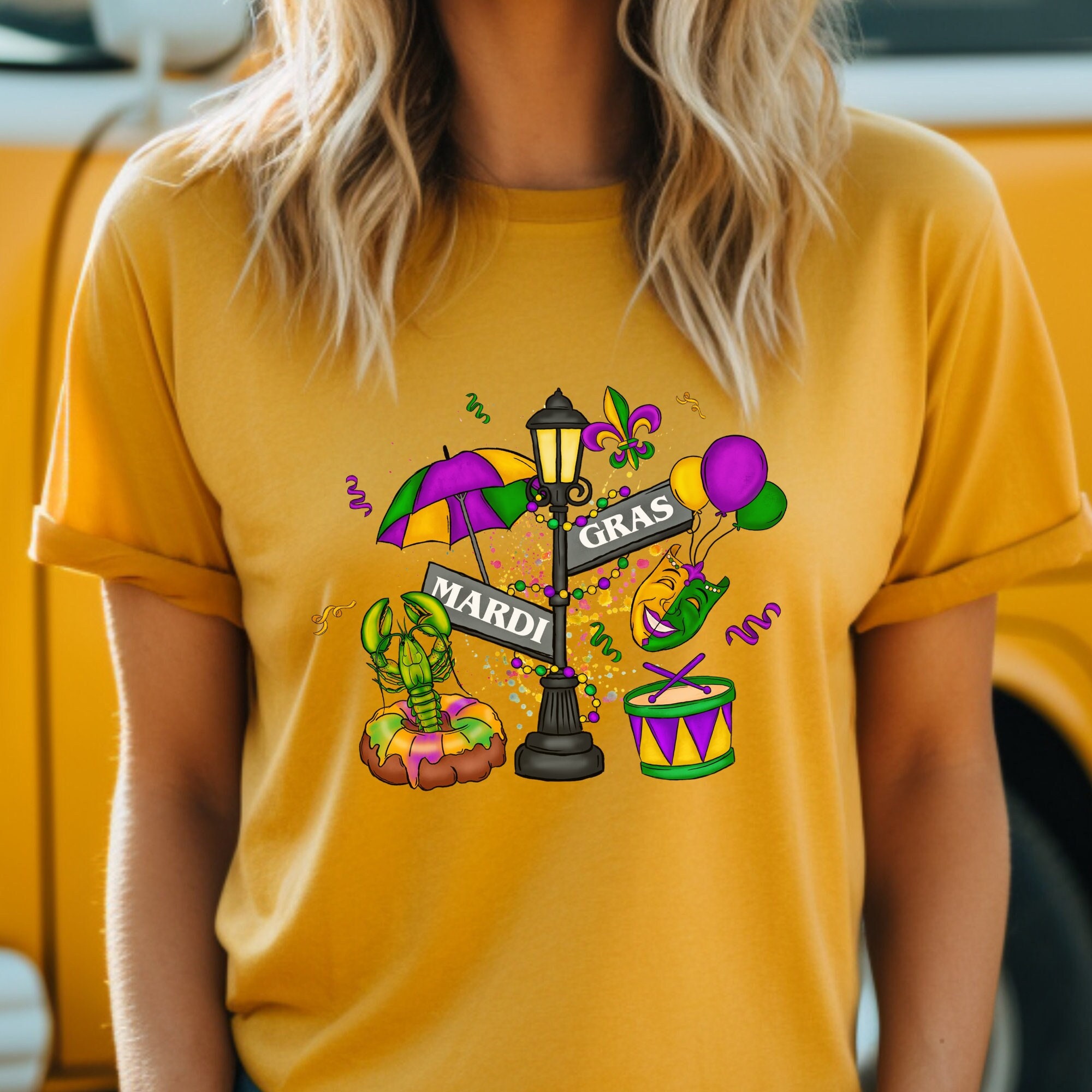 Mardi Gras Soft Cotton and Quality Print Unisex Jersey Short Sleeve Tee ...