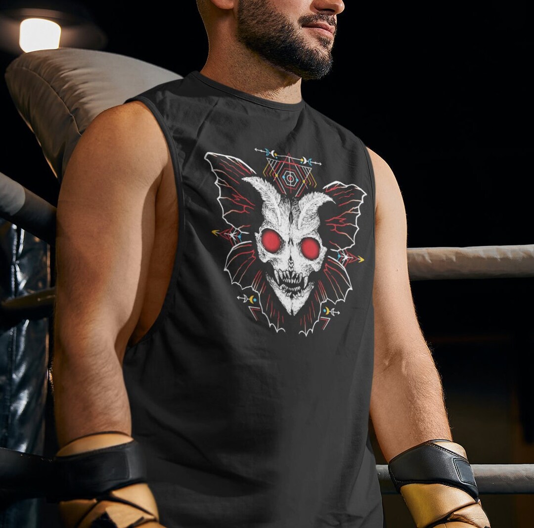 Mothman Tank Top, Cryptozoology Gym Shirt, Crytid Shirt, Supernatural ...