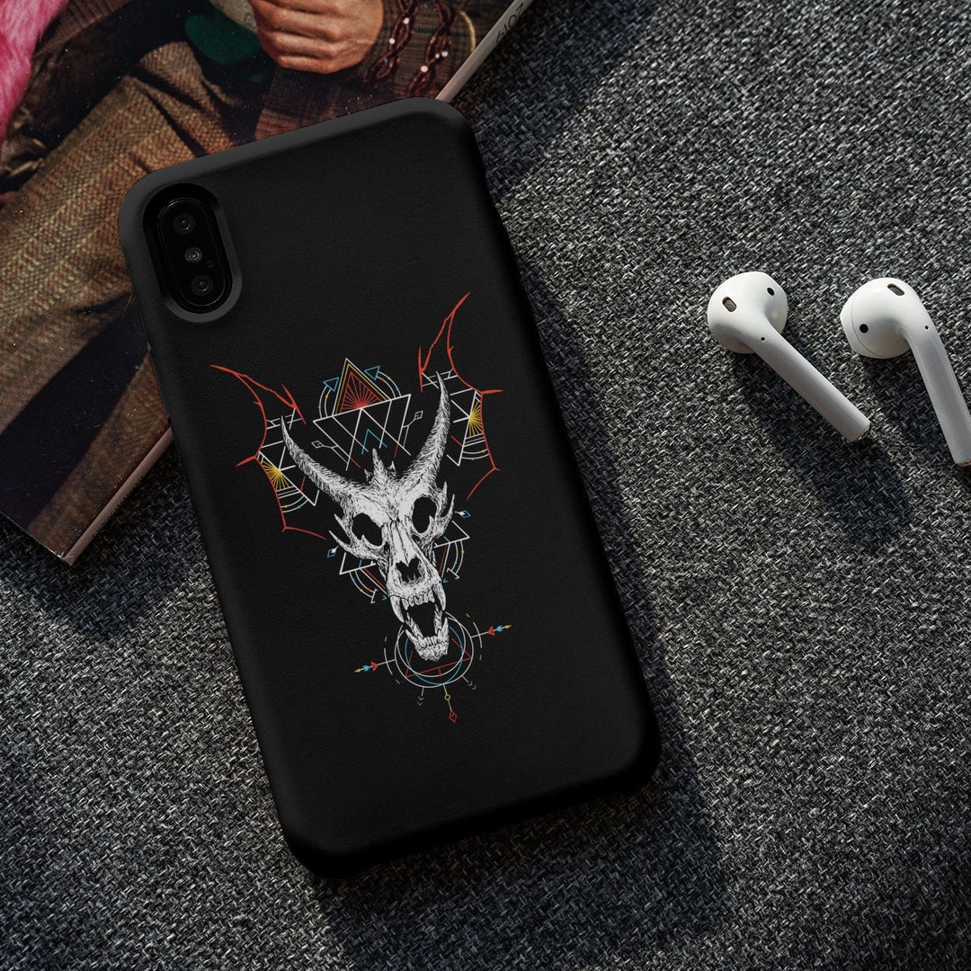 Fantasy Dragon Phone Case - Tough Cases, Cryptid Phone Case, Skull ...