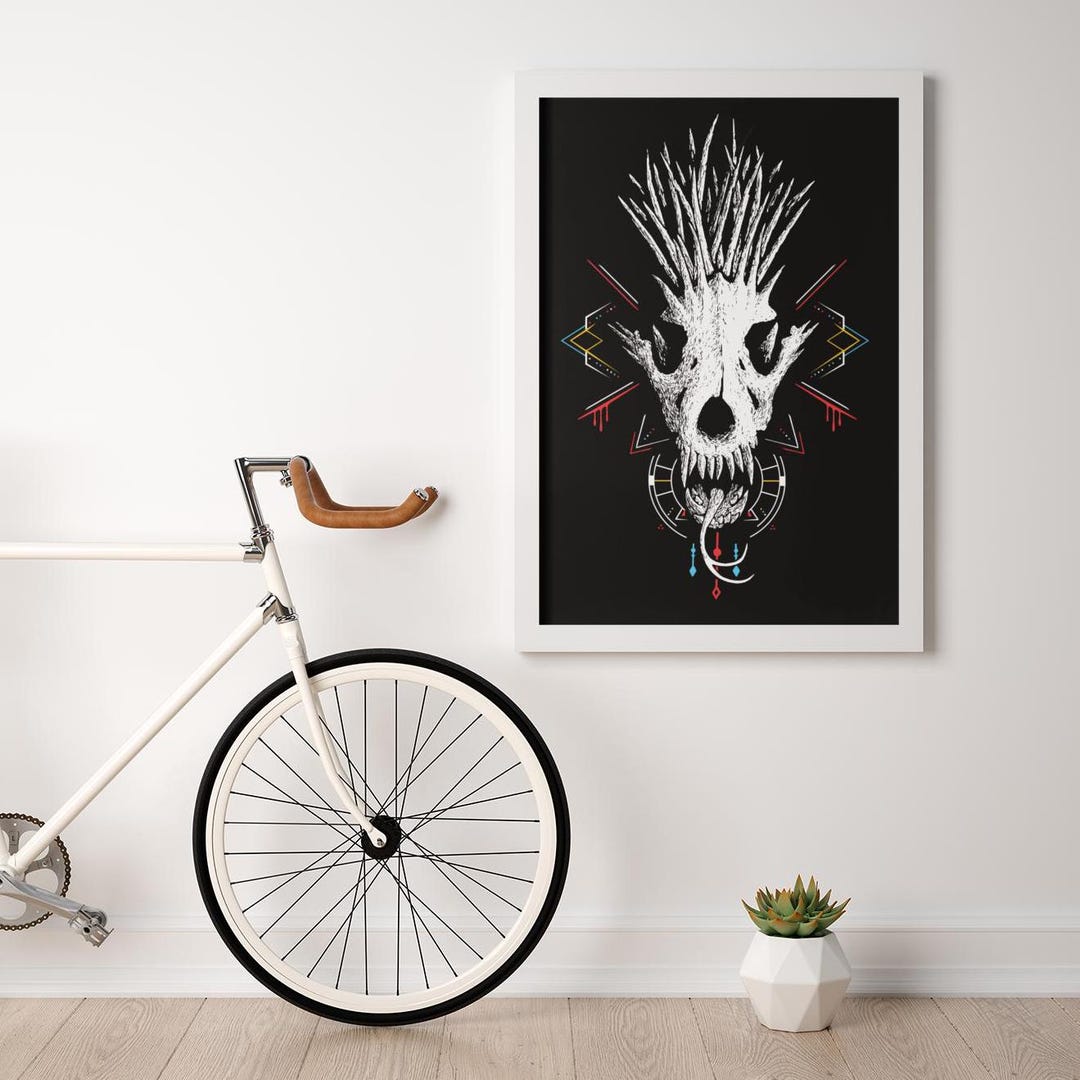 Chupacabra Wall Art, Framed Vertical Poster, Mythical Creature Home ...