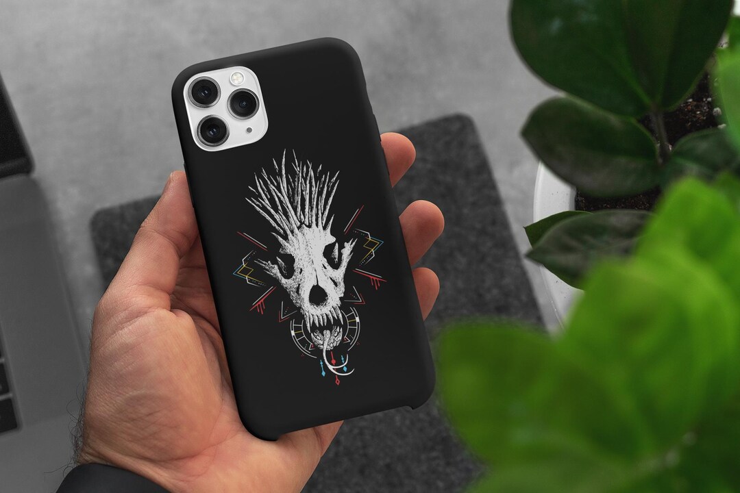 Gothic Chupacabra Skull Phone Case, Fantasy Cryptid Tough Case - Etsy