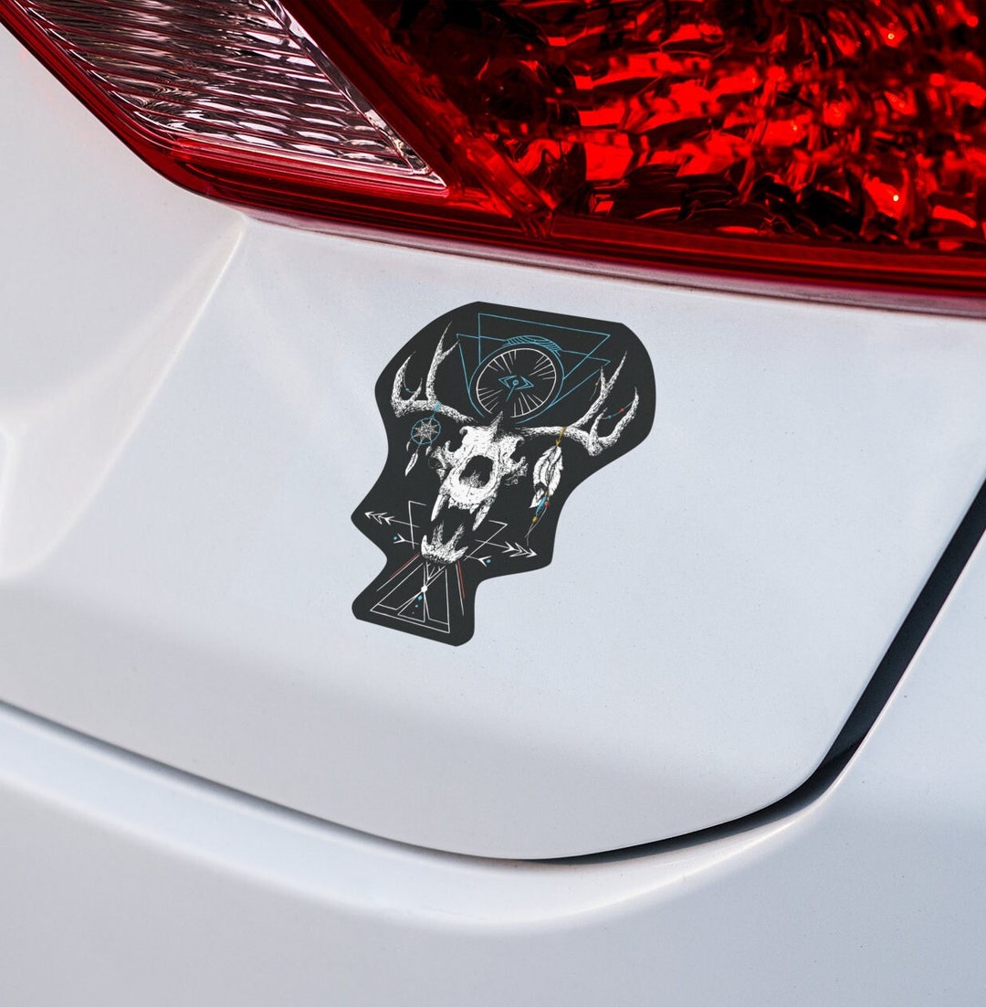 Vinyl Wendigo Sticker, Skull Stickers, Cryptid Sticker, Crytozoology ...