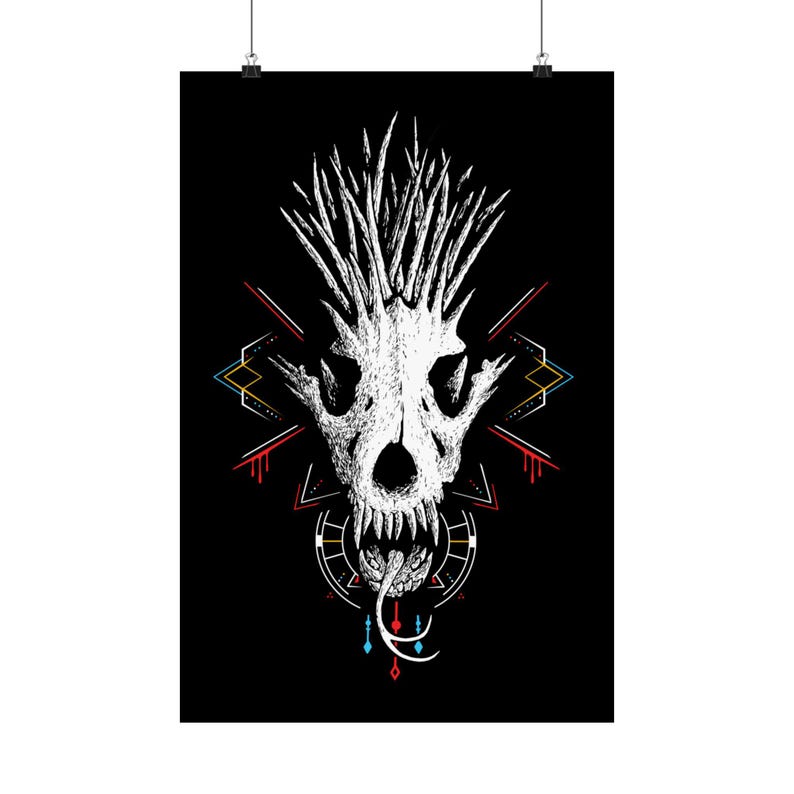 Chupacabra Skull Matte Print, Mythical Cryptid Wall Art - Etsy