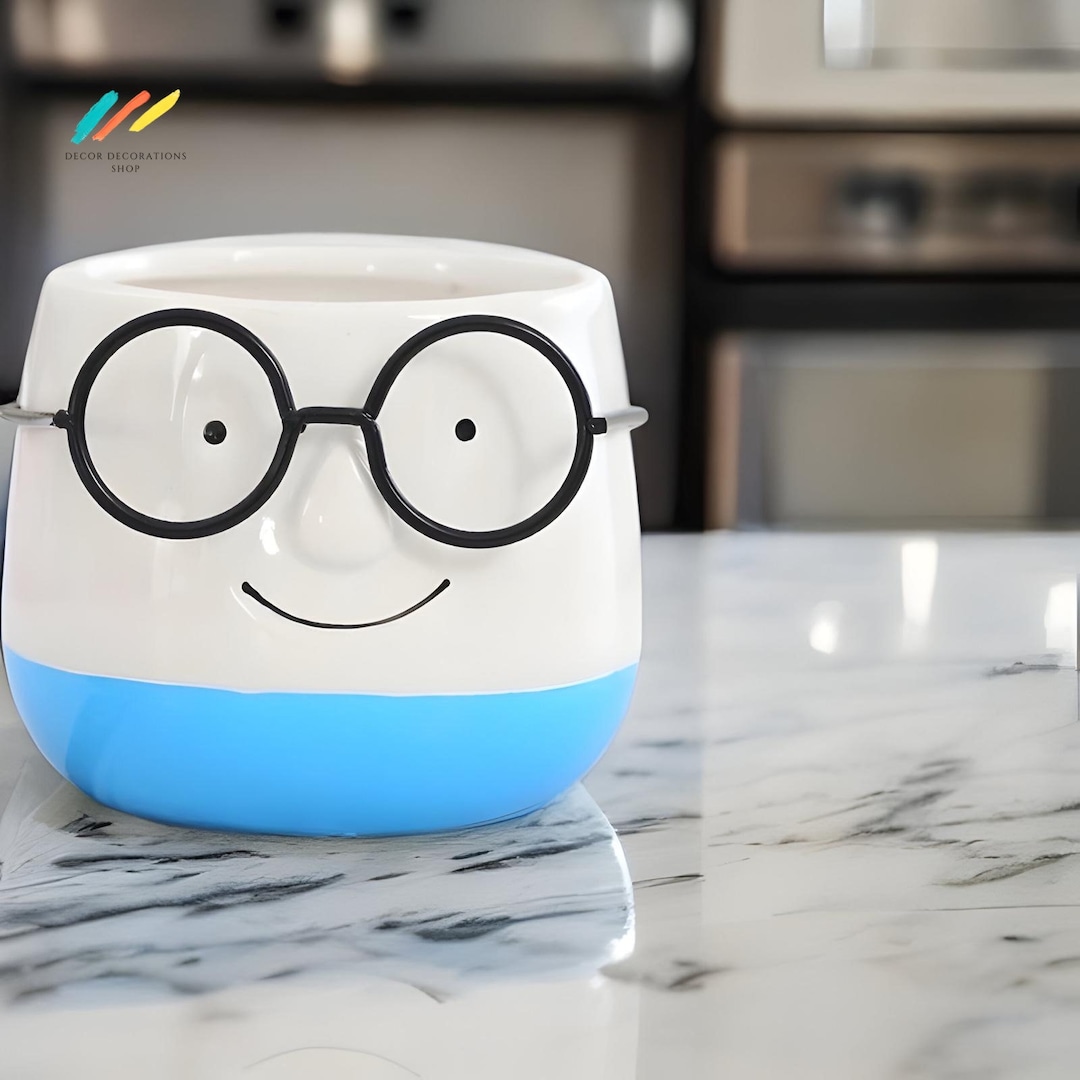 Creative Nerd Flower Pot Little People Pot Ceramic Home - Etsy