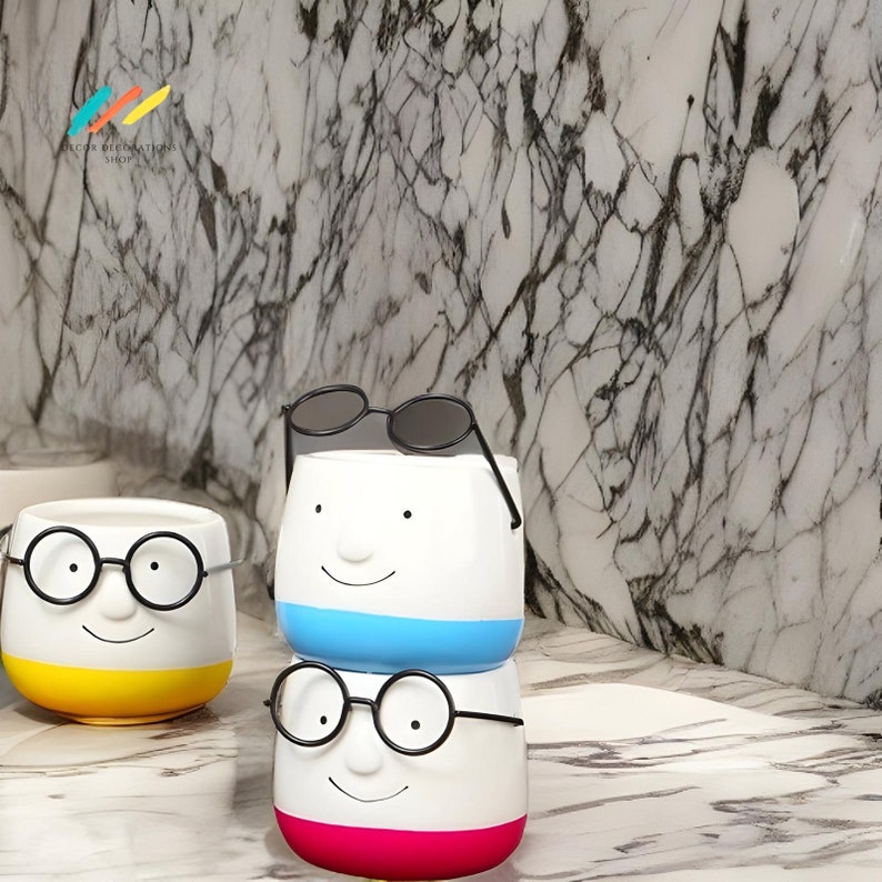 Creative Nerd Flower Pot Little People Pot Ceramic Home - Etsy