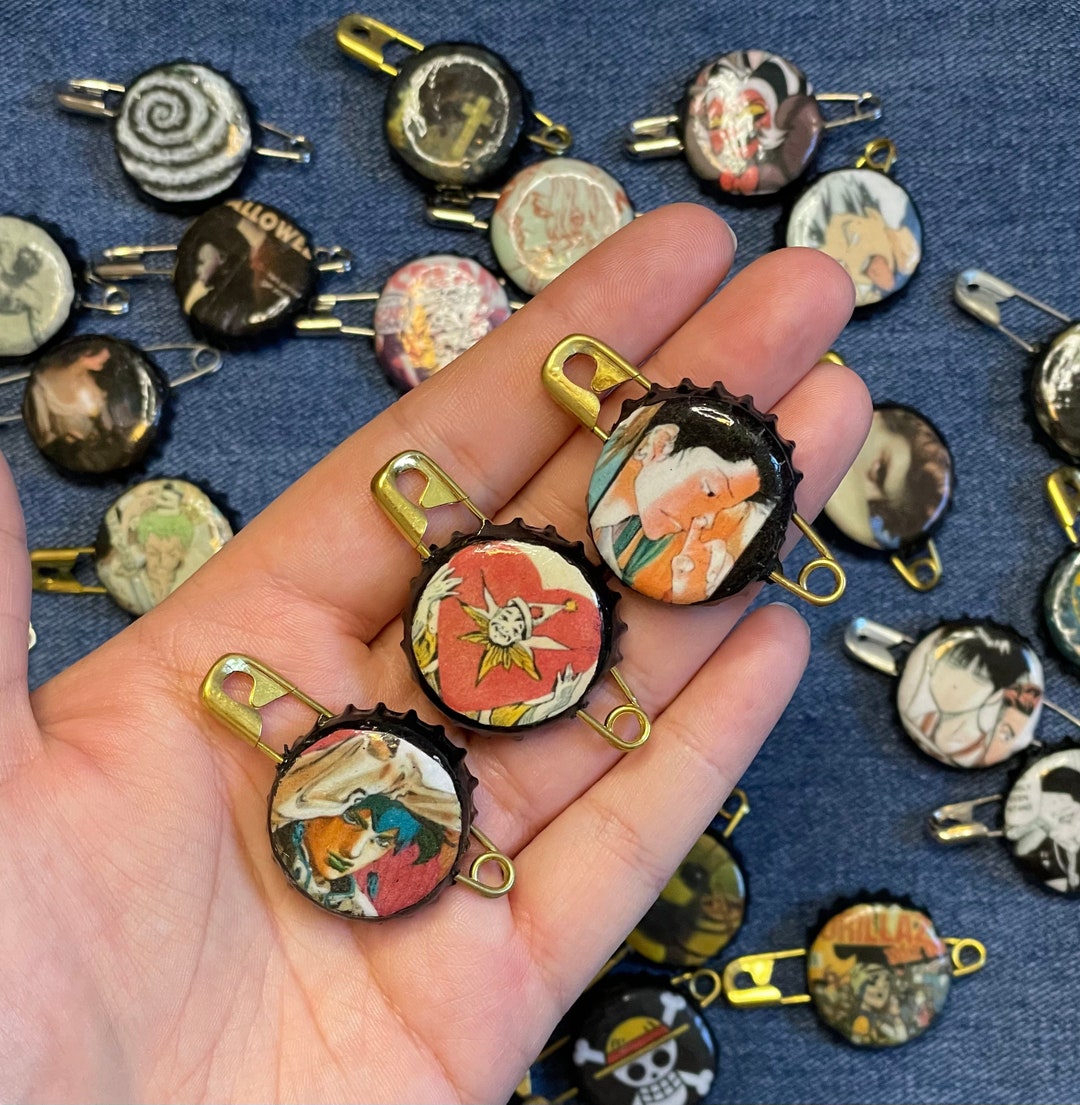 Eco Friendly Pins Made From Recycled Bottle Caps. We Put Your Custom ...