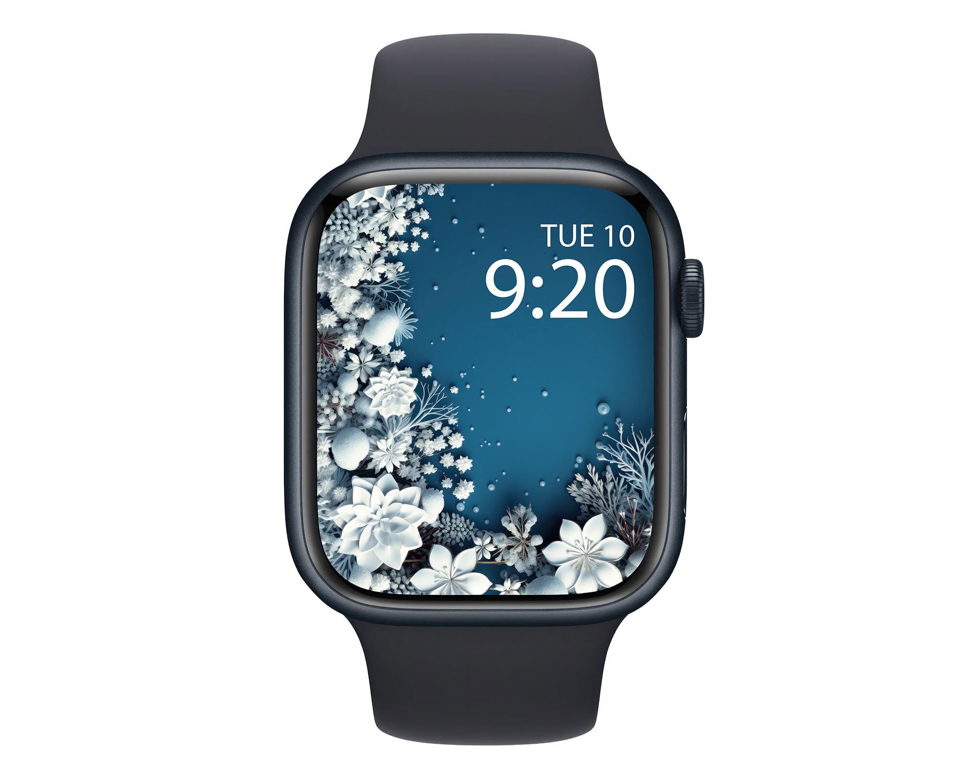 Flower Apple Watch Wallpaper, Christmas Floral Apple Watch Face, 3D ...