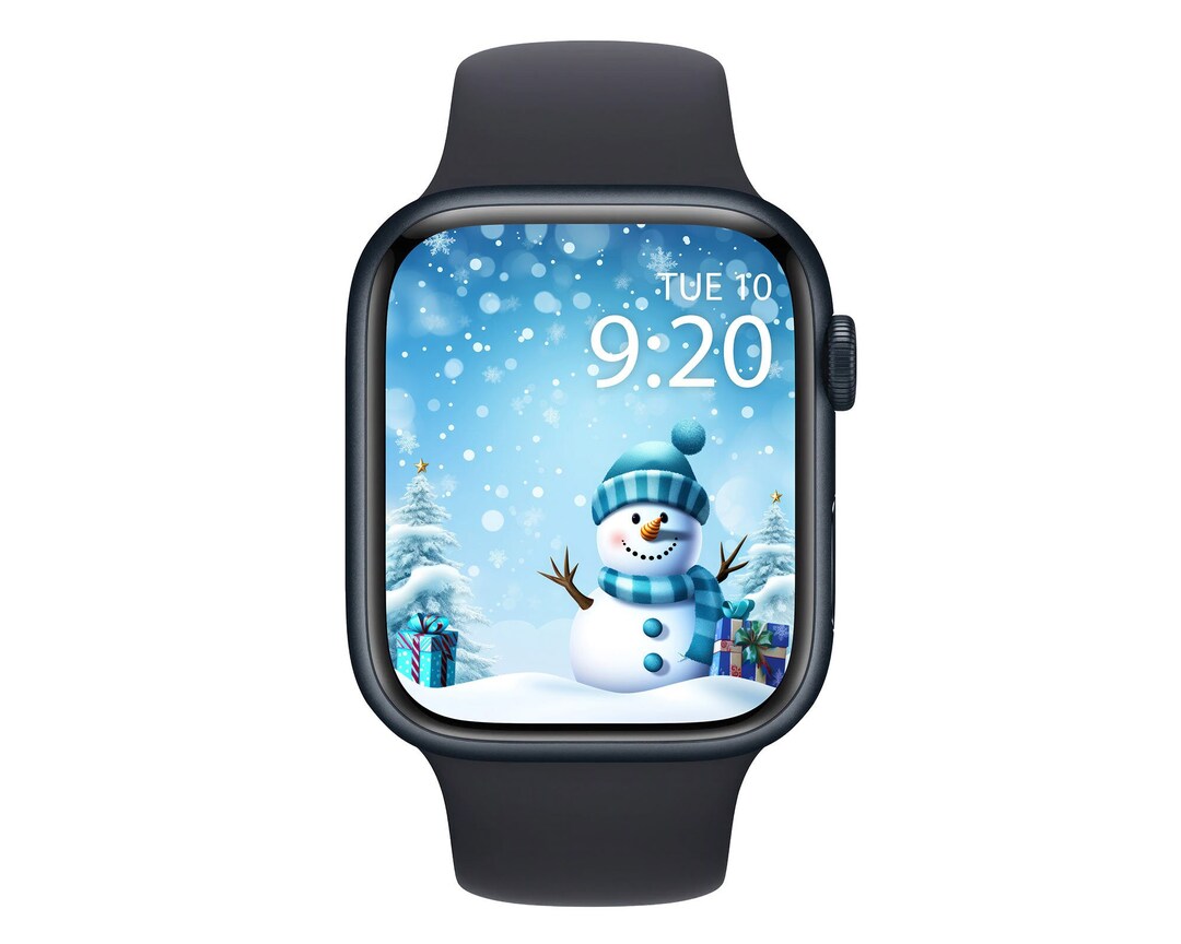 Snowman Apple Watch Wallpaper, Cute Christmas Snowman Christmas Watch ...