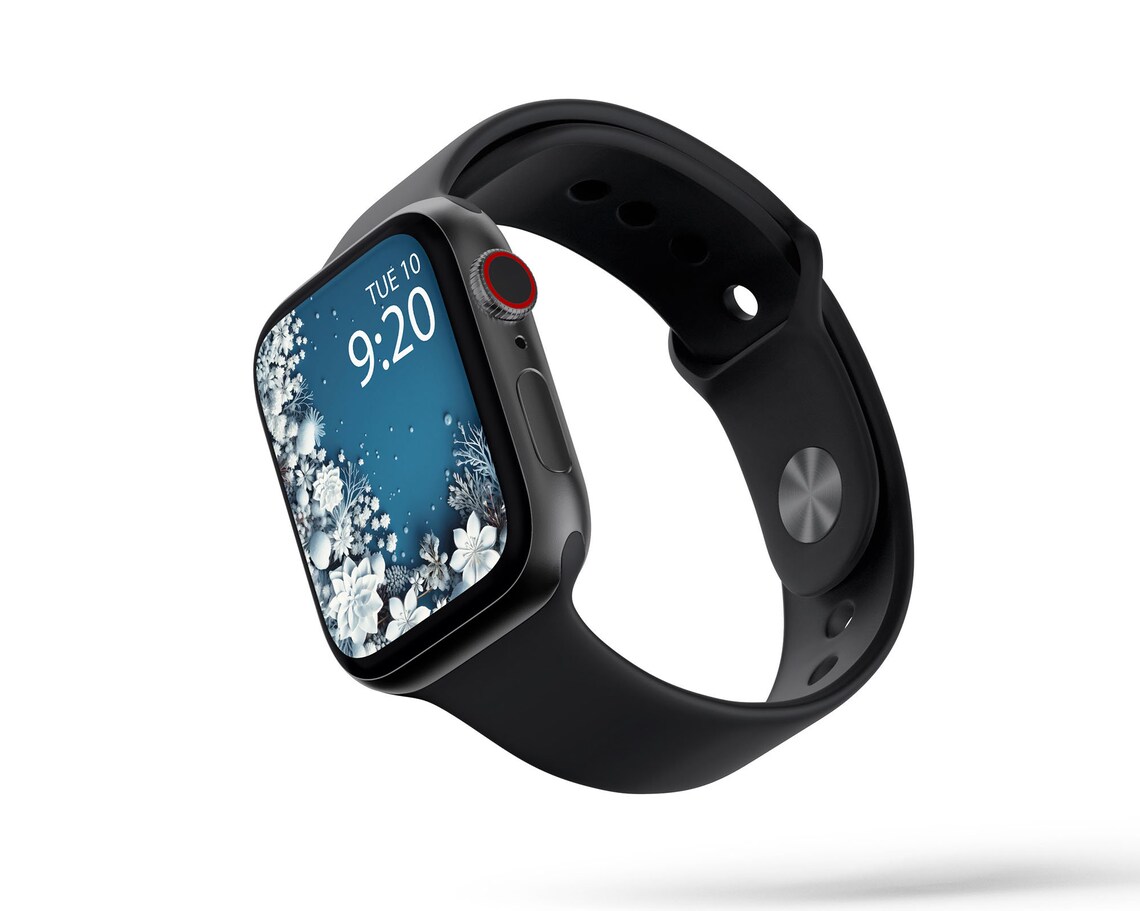 Flower Apple Watch Wallpaper, Christmas Floral Apple Watch Face, 3D ...