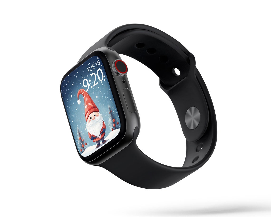 Christmas Gnome Apple Watch Wallpaper, Cute Santa Christmas Watch ...