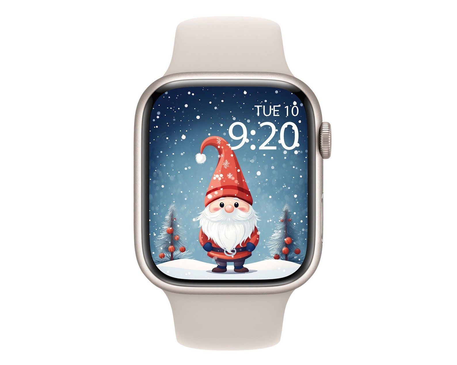 Christmas Gnome Apple Watch Wallpaper, Cute Santa Christmas Watch ...