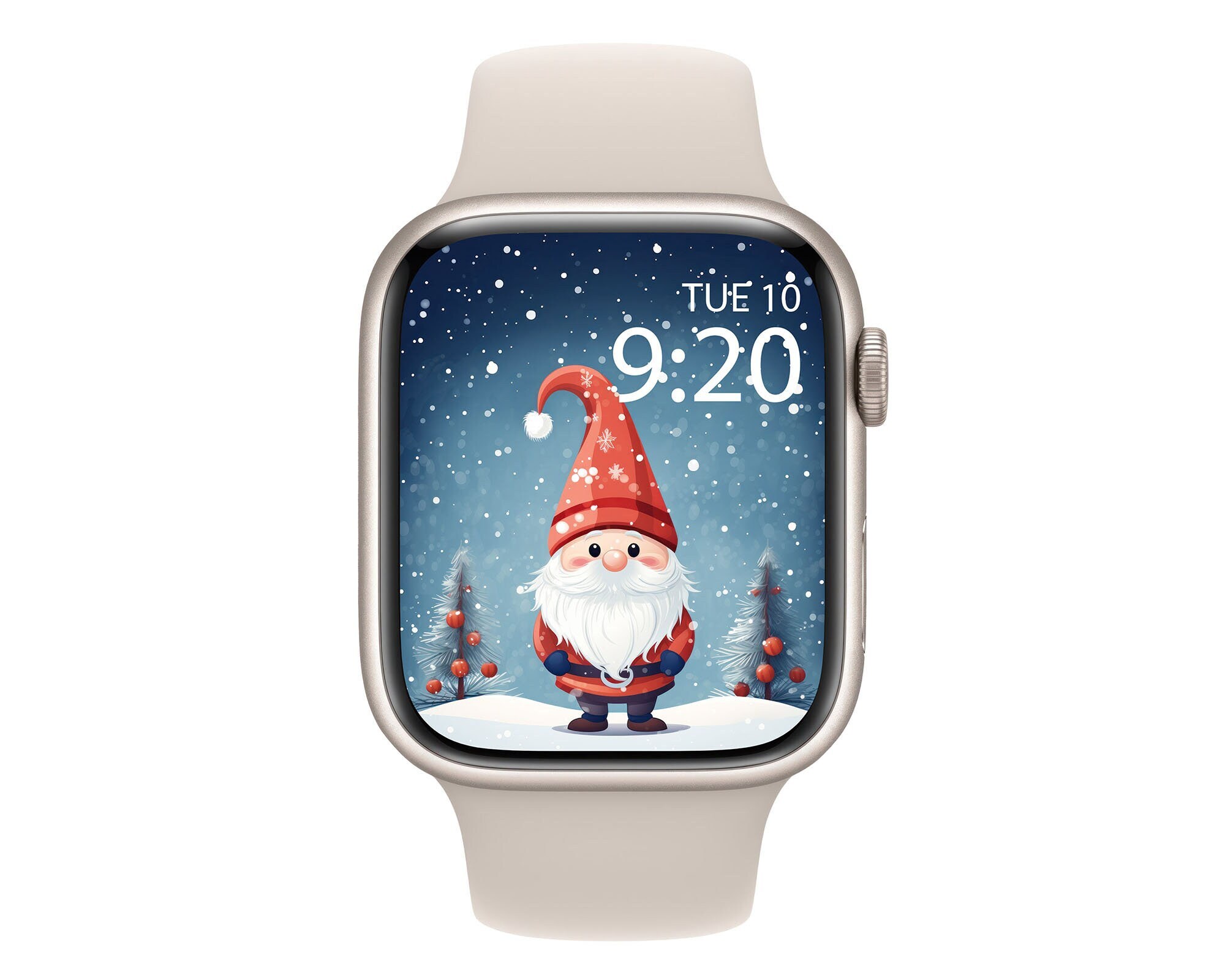 Christmas Gnome Apple Watch Wallpaper, Cute Santa Christmas Watch ...
