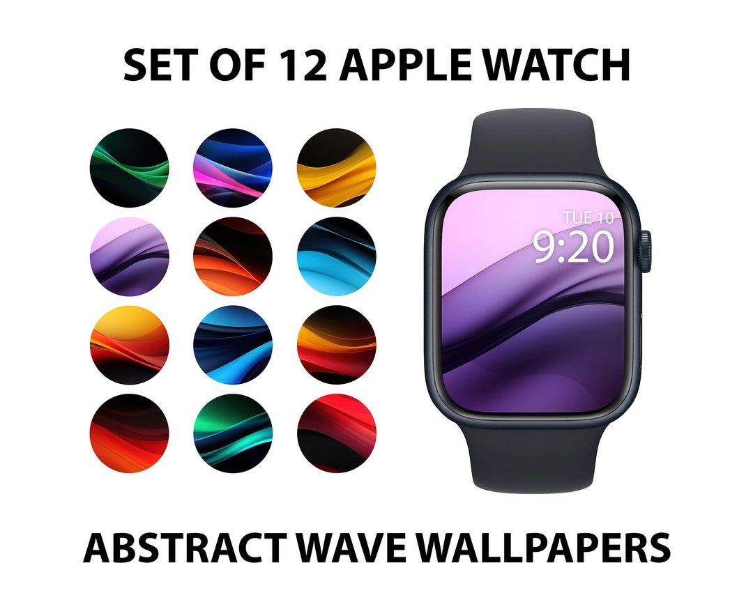 Wave Apple Watch Wallpapers, Abstract Wave Modern Watch Face, Color ...