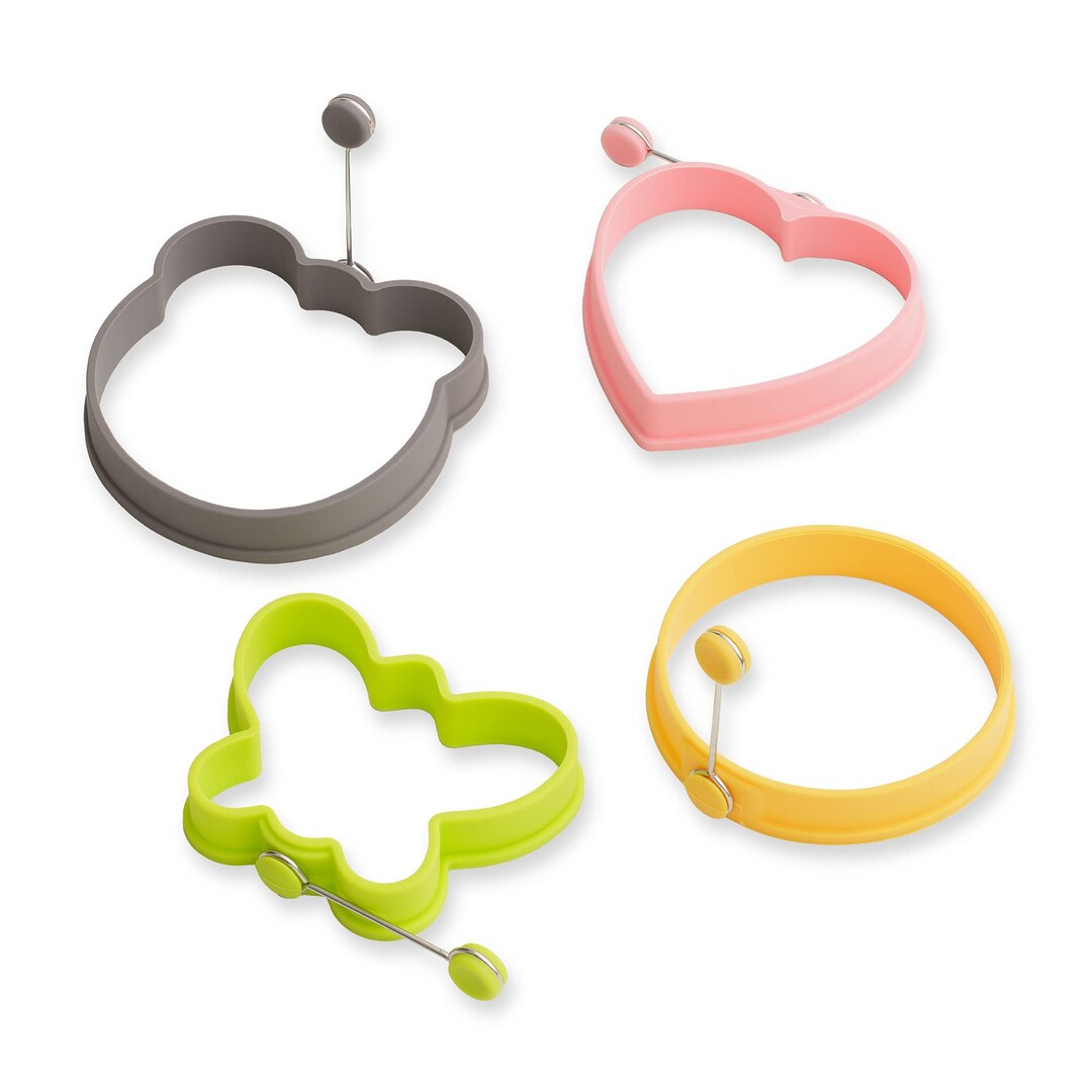 Silicon Egg Ring and Pancake Molds Egg Shaper, Pancake Griddle ...
