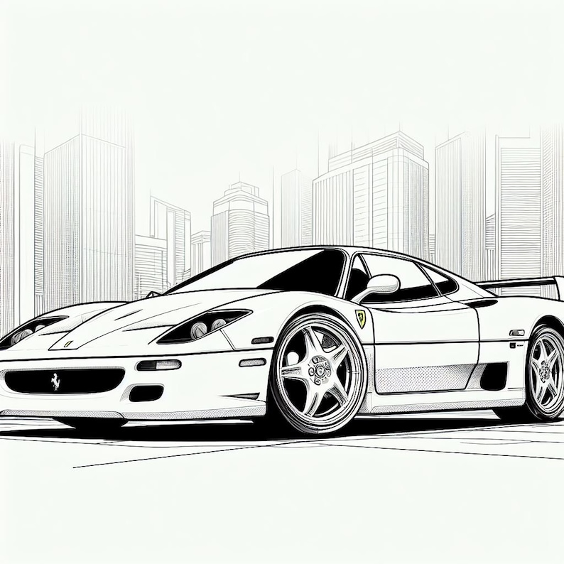 Ferrari F50 20 Coloring Pages - Etsy