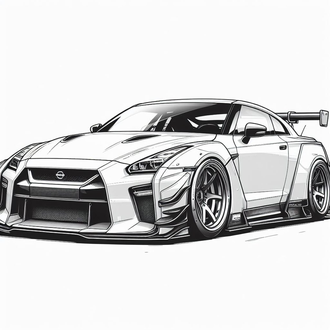 Dibujos de Nissan GT-R 20 para colorear - Etsy España