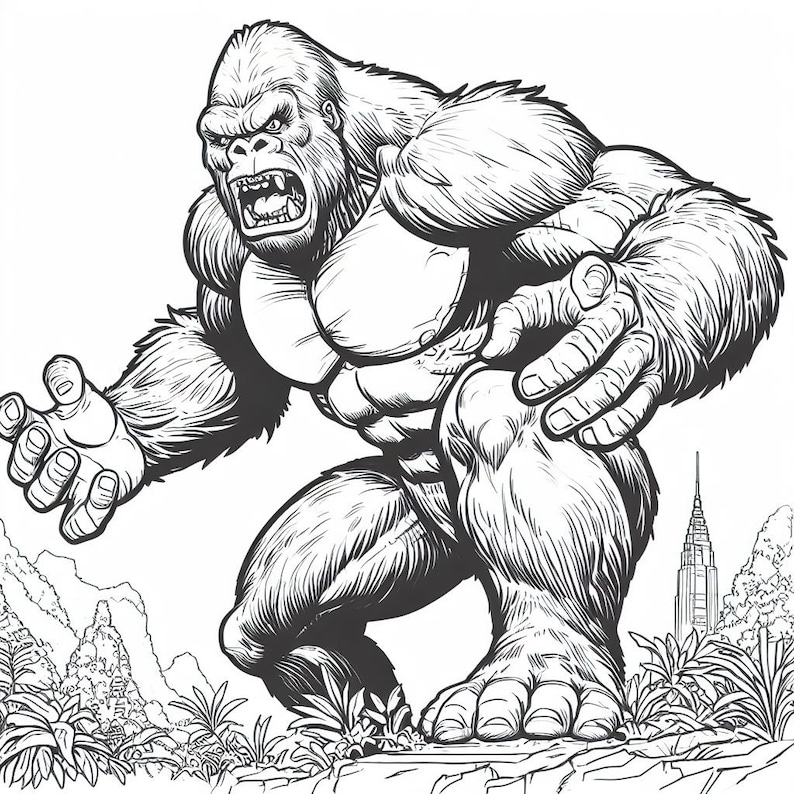 Dibujos de King Kong 20 para colorear - Etsy México