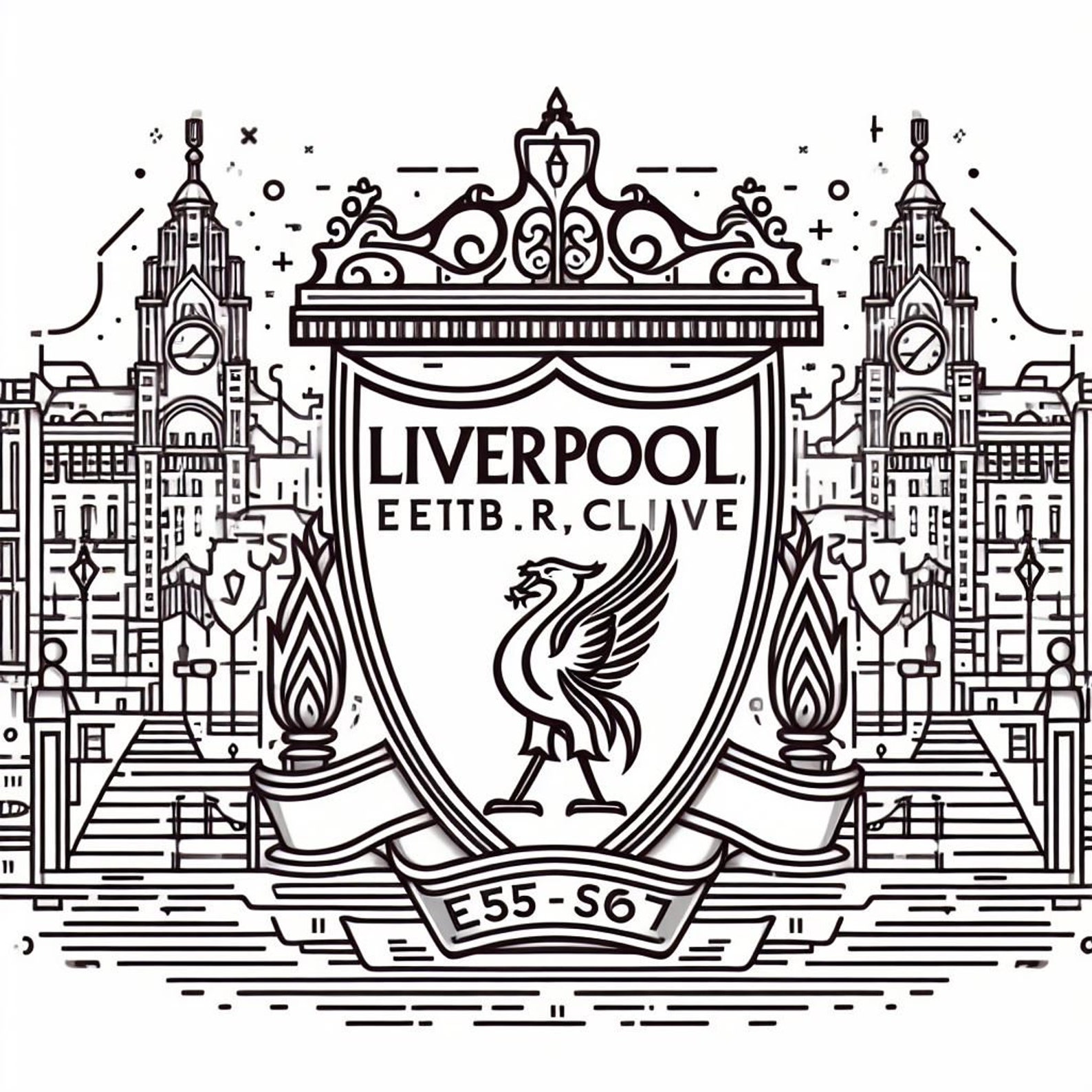 FC Liverpool 20 Coloring Pages - Etsy UK