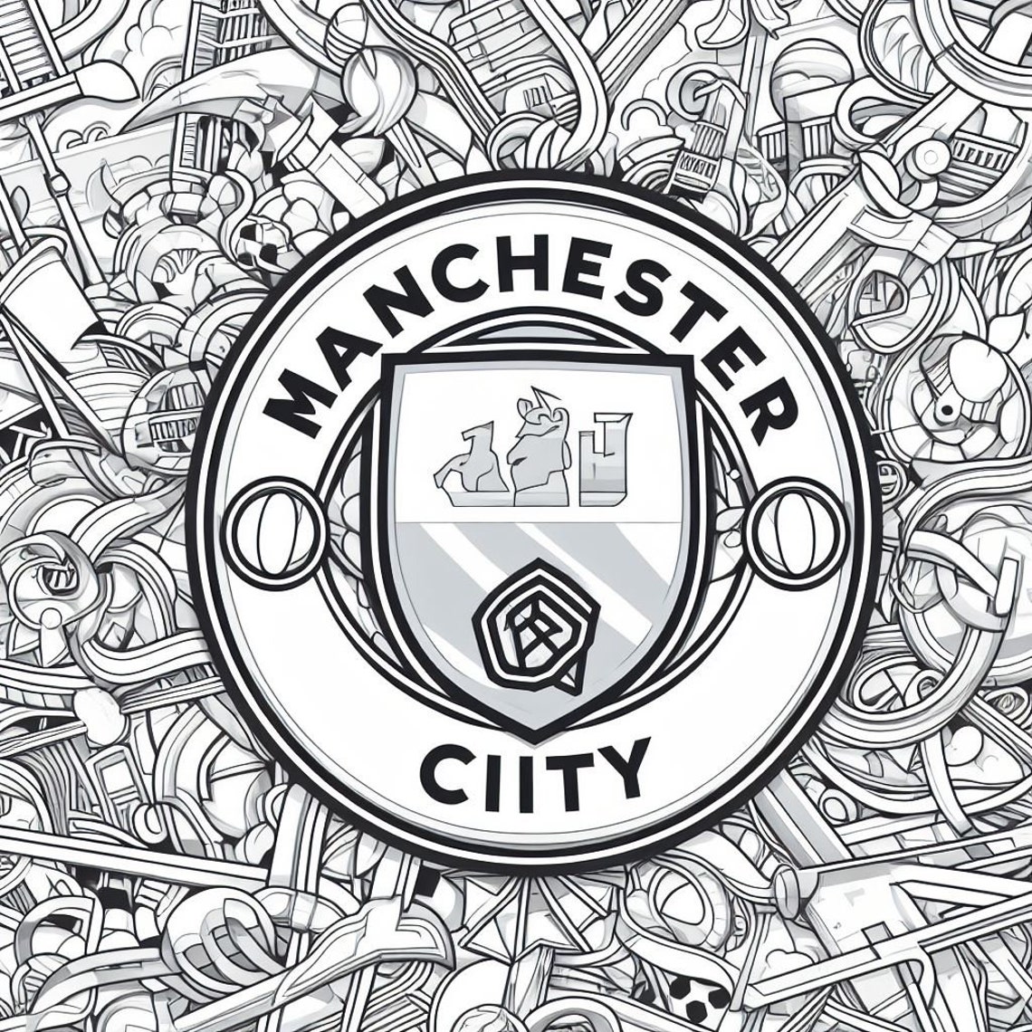 Manchester City Logo Coloring Pages - Etsy