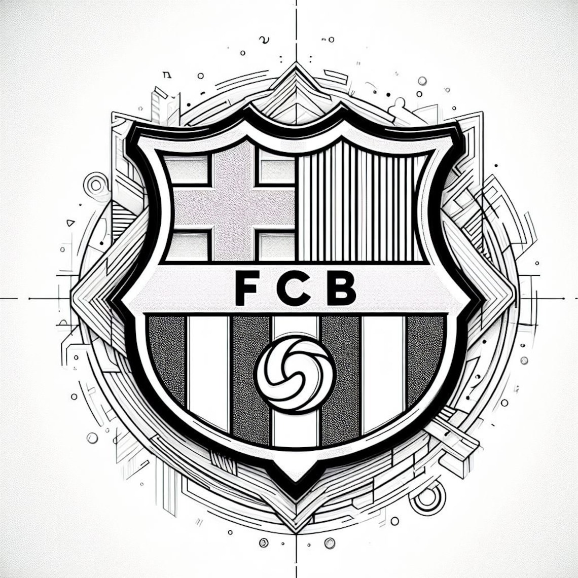 FC Barcelona Coloring Pages - Etsy