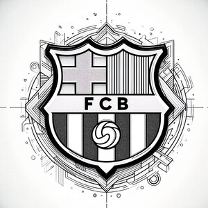 FC Barcelona Coloring Pages - Etsy
