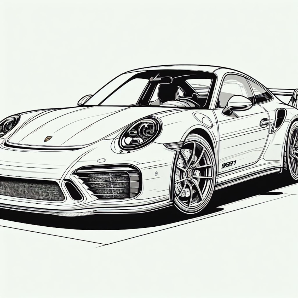 Dibujos de Porsche 911 20 para colorear - Etsy España