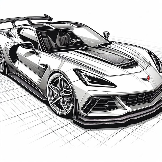 New Corvette Coloring Pages 2022