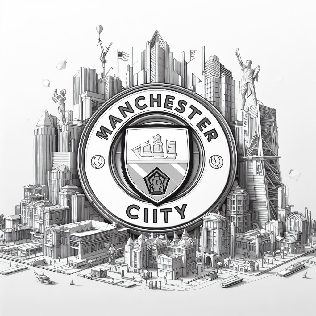 Manchester City Logo Coloring Pages - Etsy