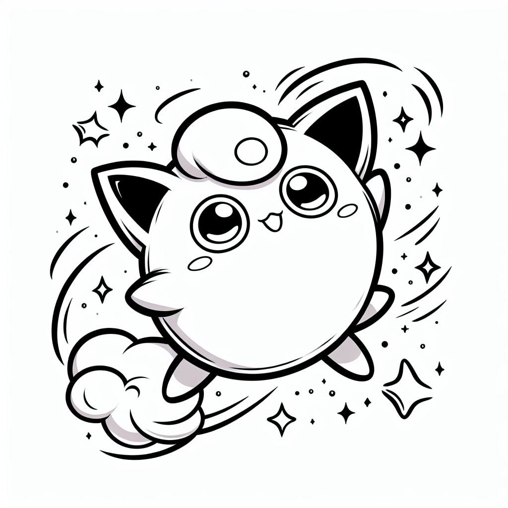 Jigglypuff, 20 Coloring Pages - Etsy