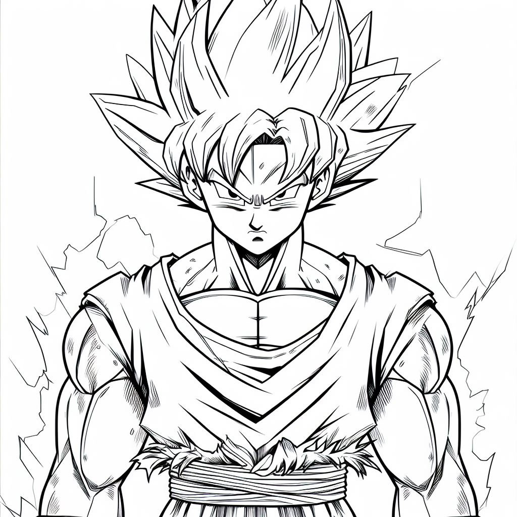 Goku 20 Coloring Pages - Etsy UK