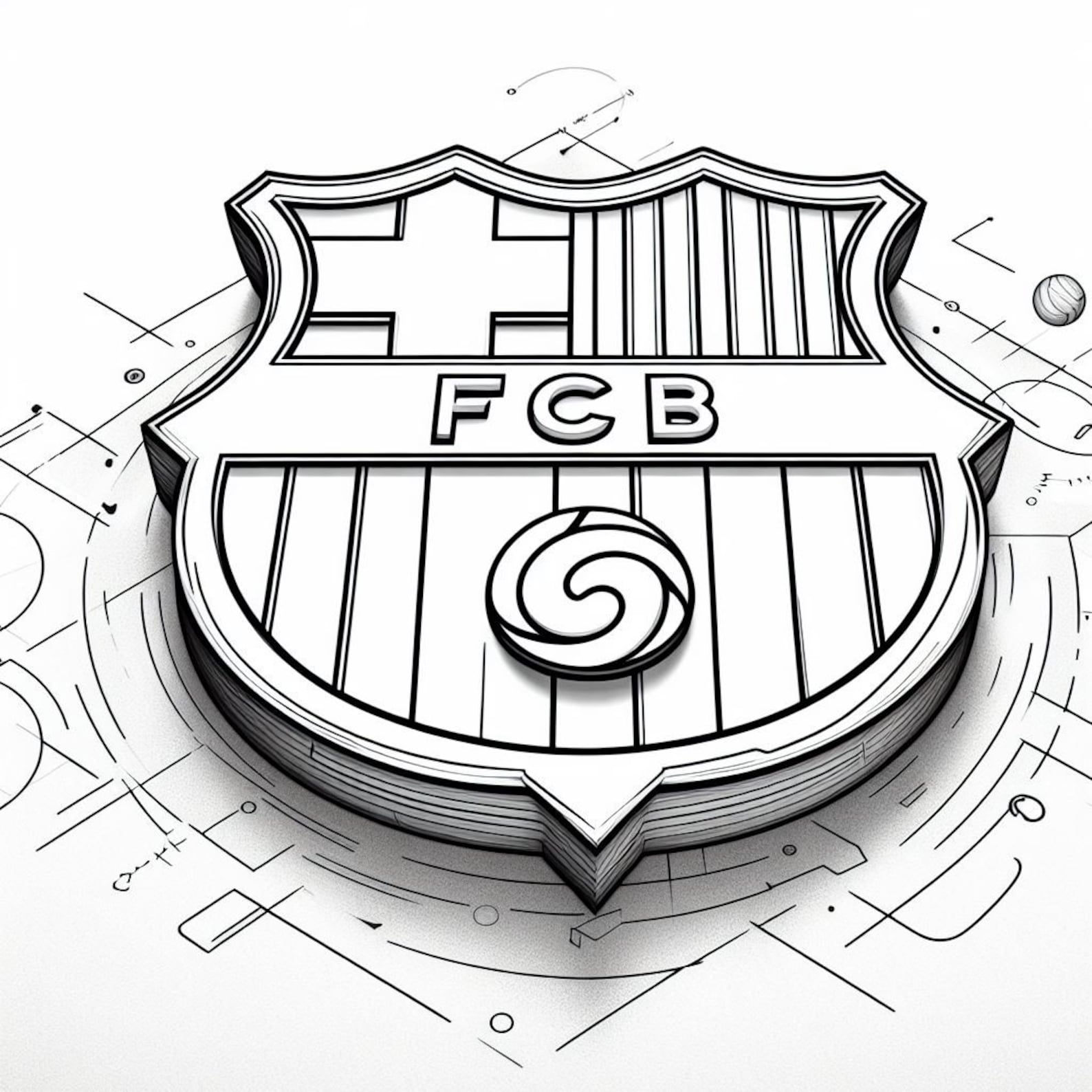 FC Barcelona Coloring Pages - Etsy