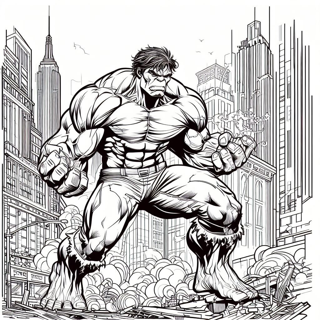 Hulk 20 Coloring Pages - Etsy