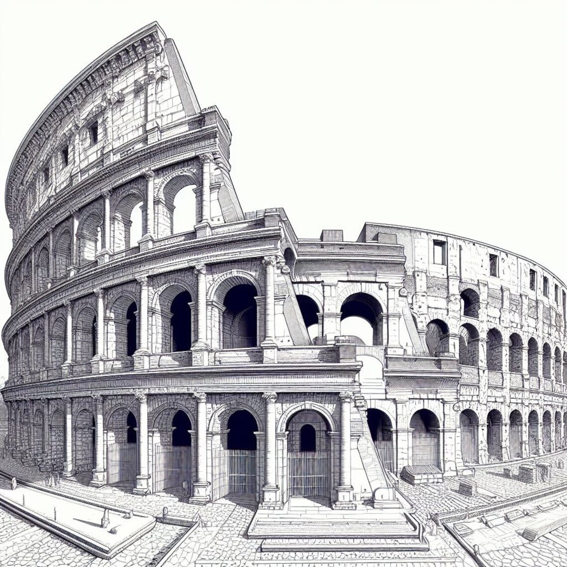Coliseum 20 Coloring Pages - Etsy