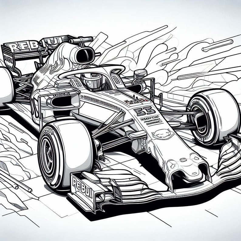 Dibujos de F1 Red Bull Racing para colorear - Etsy España