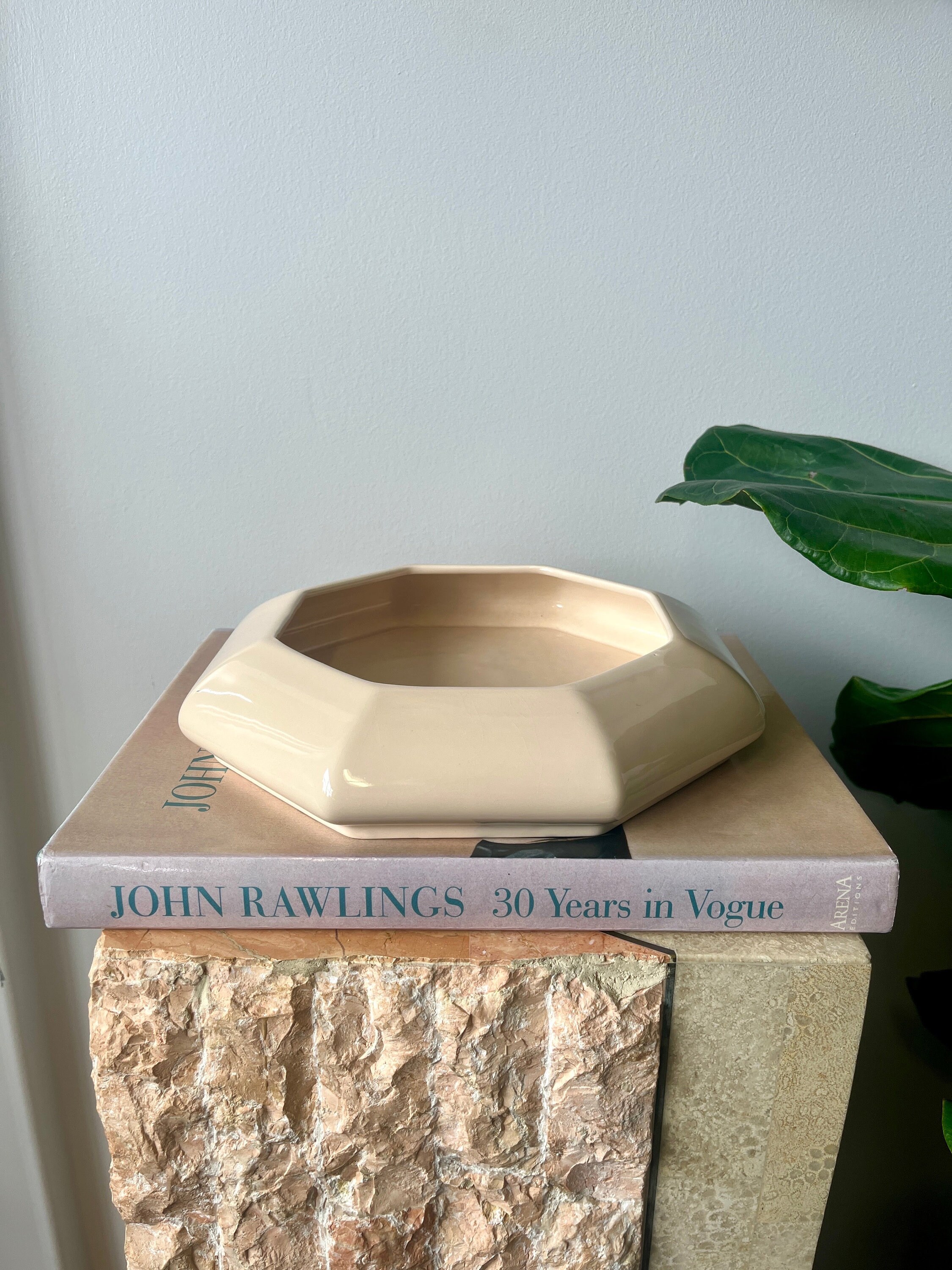 Vintage Octagon Ceramic Console Dish / Planter - Etsy