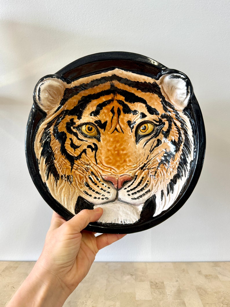 Vintage Italian Ceramic Tiger Bowl - Etsy