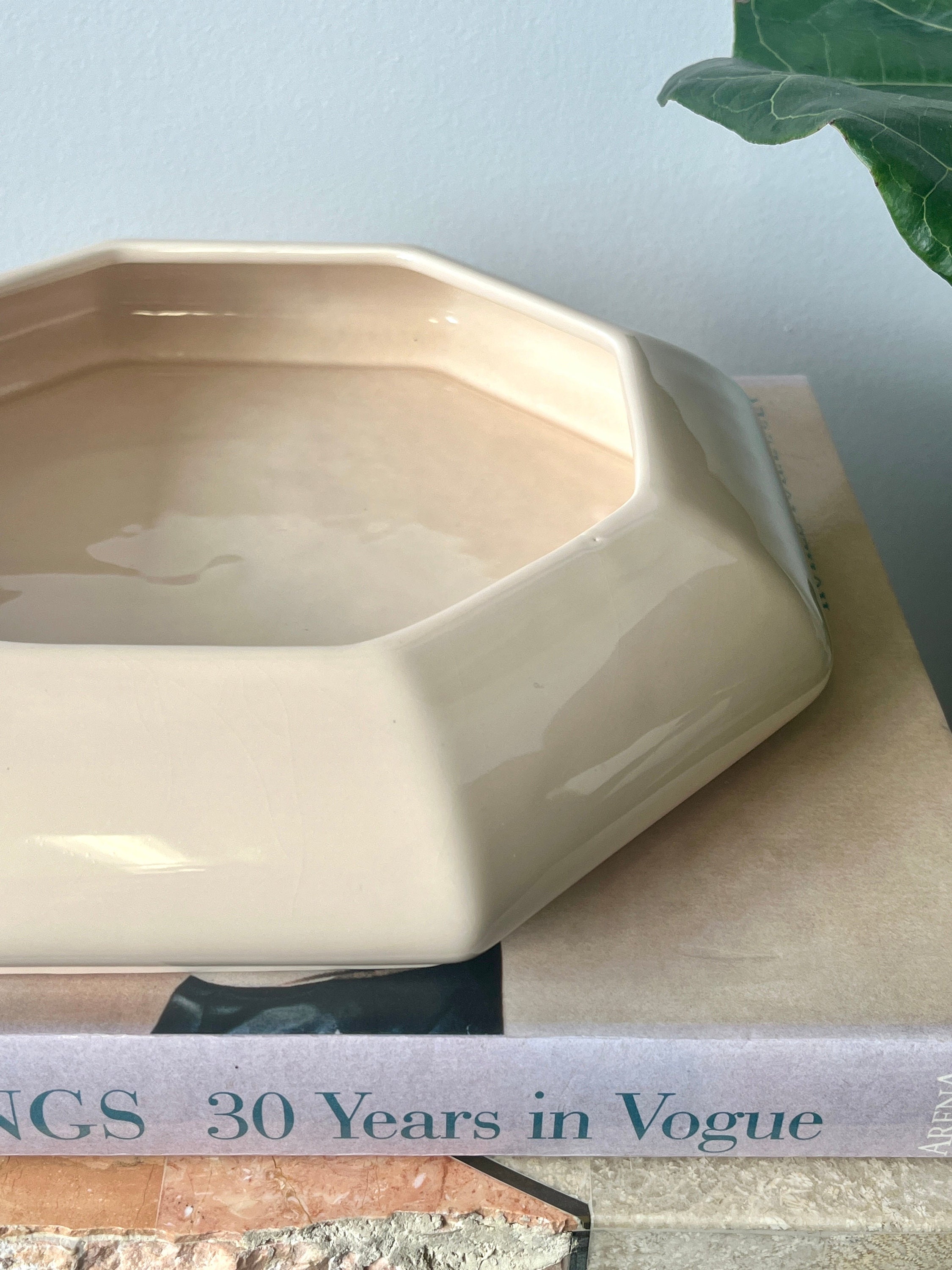 Vintage Octagon Ceramic Console Dish / Planter - Etsy