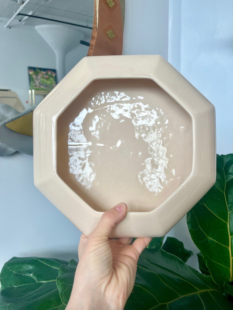 Vintage Octagon Ceramic Console Dish / Planter - Etsy