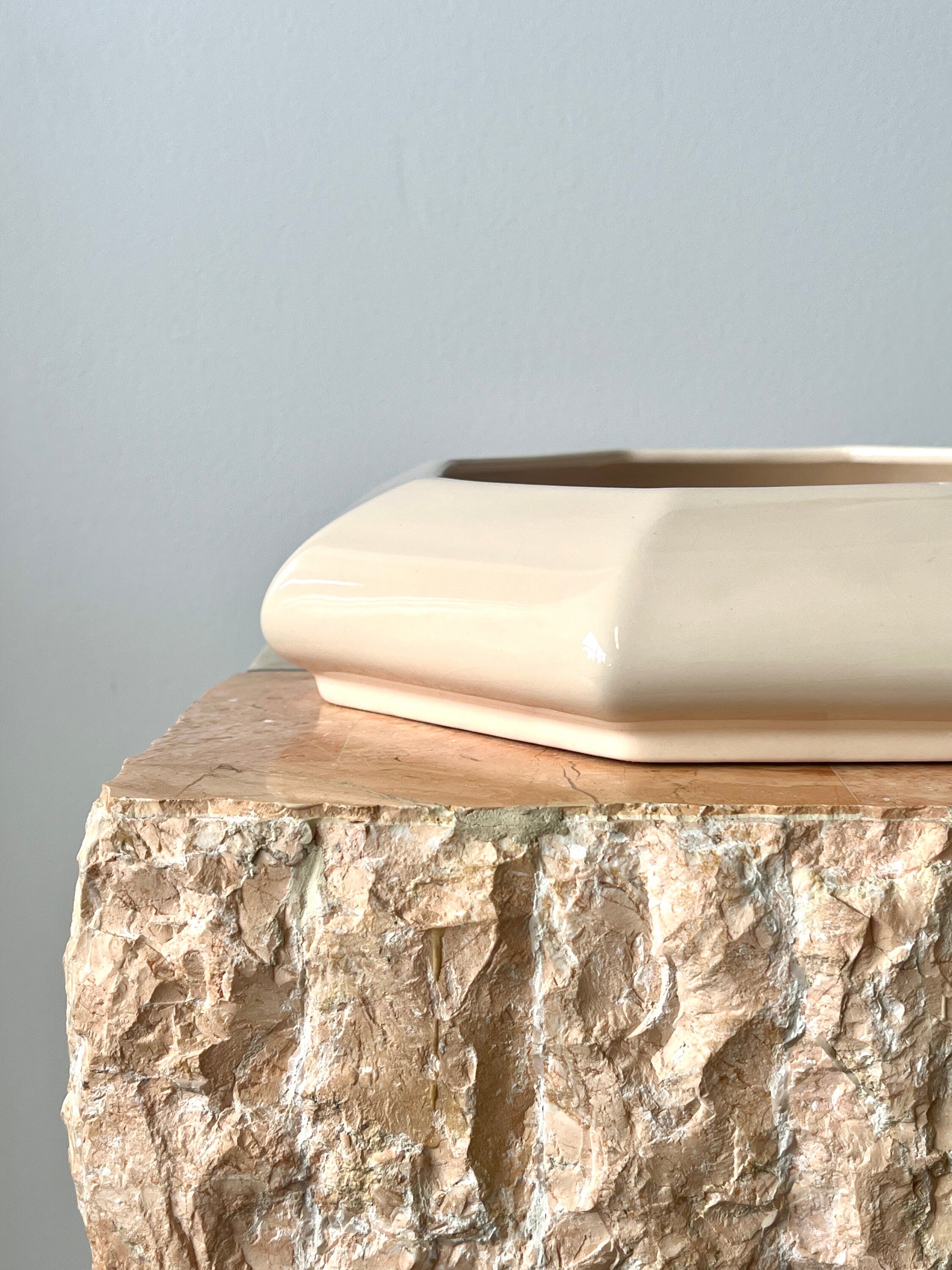 Vintage Octagon Ceramic Console Dish / Planter - Etsy